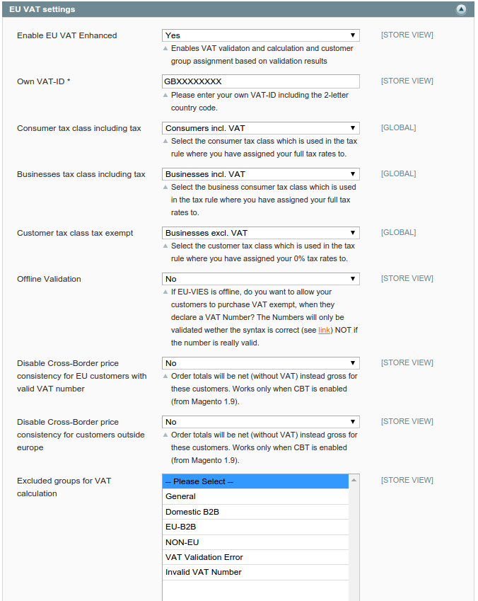 USt.-ID Validierung - EU VAT Enhanced für Magento ||GEISSWEB|